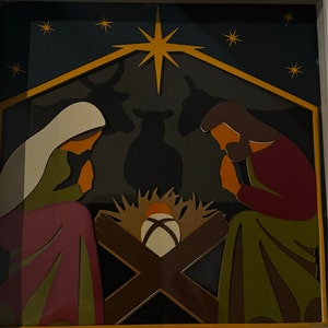 3D NATIVITY Shadow Box 3D CHRISTMAS Svg for Cricut for Silhouette - Etsy