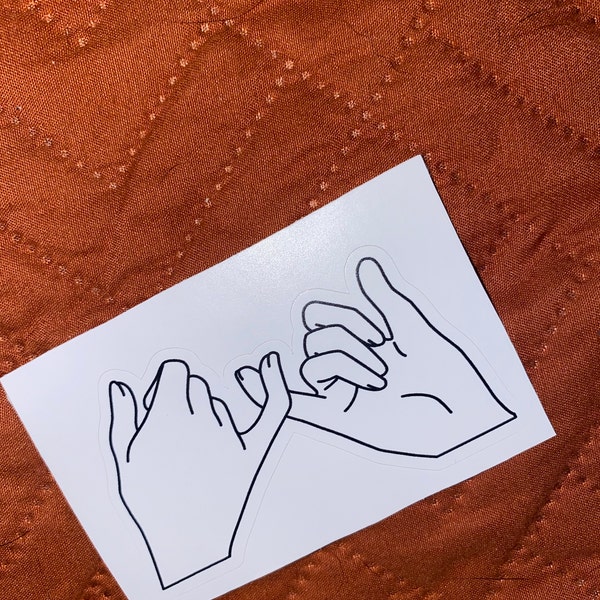 Pinky Promise Sticker - MacBook Stickers | Laptop Stickers ...