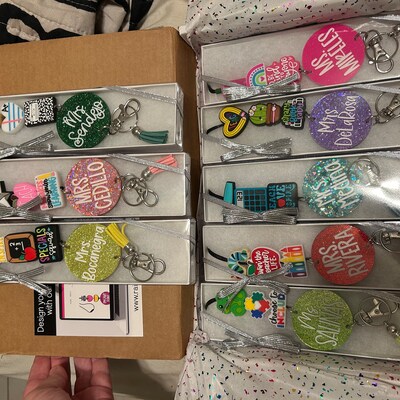 Personalized Earthtone Teacher Lanyard, Engraved Teacher Lanyard, Badge ...