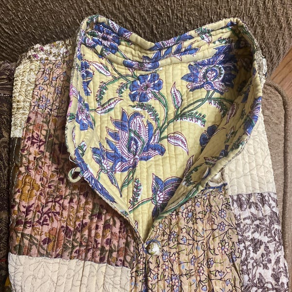 Handmade Patchwork Sari Jacket: Reversible Indian Cotton Coat - Etsy