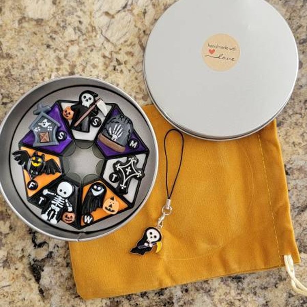 7 Day Pill Organizer 'funny Spooky Creepy' Pill Box (new Version ...