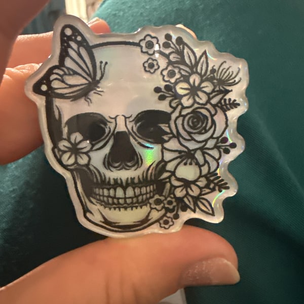 Holographic Floral Skull X-ray Marker Set Skeleton Xray Markers With ...