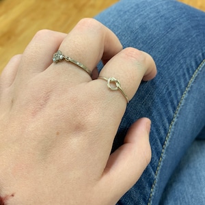 2 Friendship Knot Rings Set of Two Best Friends Rings Bridesmaid Ring ...