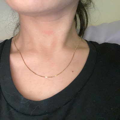 Gold Necklace, Solid Gold Chain, Tiny Gold Chain, Dainty Gold Chain ...