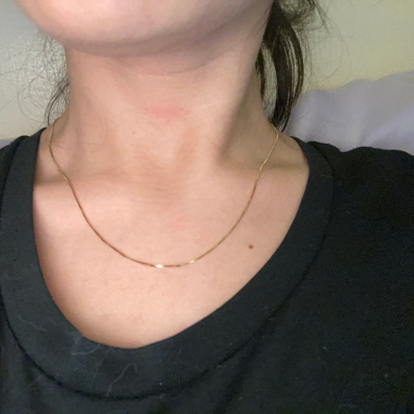 Gold Necklace, Solid Gold Chain, Tiny Gold Chain, Dainty Gold Chain ...