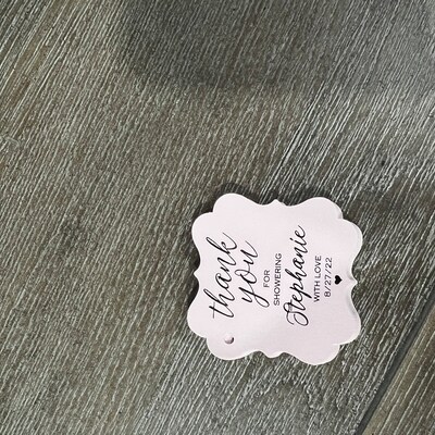 Thank You for Showering, Baby Shower Favor Tags, Bridal Shower Favor ...