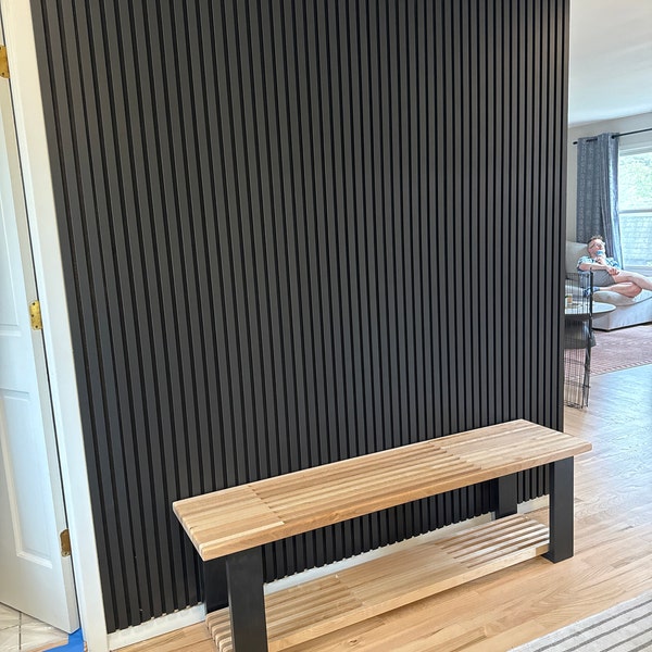 36-60 Walnut Split Slat Coffee Table – Mid Century Modern – Solid Wood ...