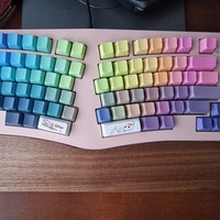 Backlit Pastel Rainbow Gradient Side Print Keycap Set: Cherry Profile ...