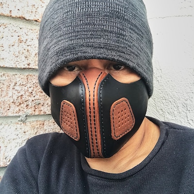 Leather Face Mask With Filter Pockets Handmade Designer Fashion Face ...