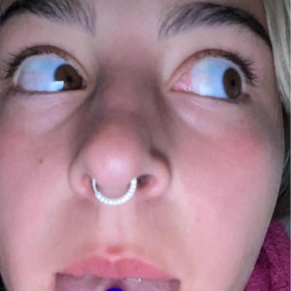 Spike Septum Piercing, Septum Nose Ring, Stainless Steel Septum Hoop ...