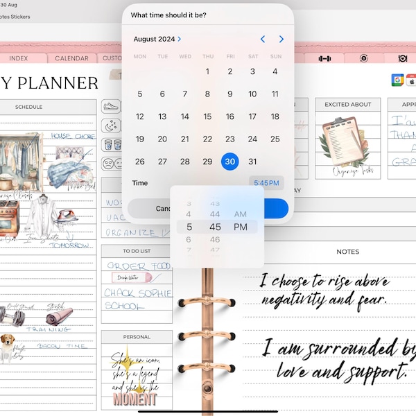 All-in-one Digital Planner 2024, 2025, 2026, Undated Digital Planner ...