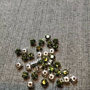 Royal blue Rhinestone Rose Montee Beads Sew On Chatons 4mm | Etsy