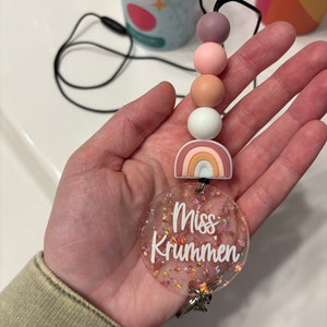 Groovy Sparkly Lanyard Personalized Lanyard for Badge 80's Lanyard ...