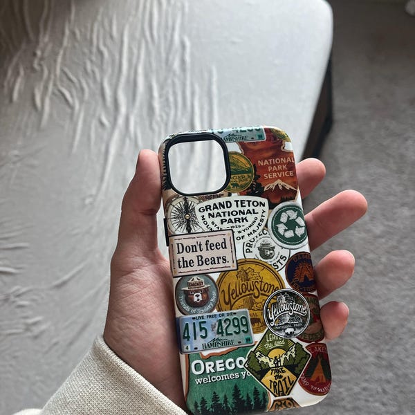 National Parks Phone Case, Camping and Travel Aesthetic, iPhone 15 14 ...
