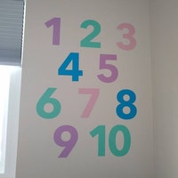 Number Set Numbers 1-10 Wall Decals Children Wall Art Classroom Decor ...