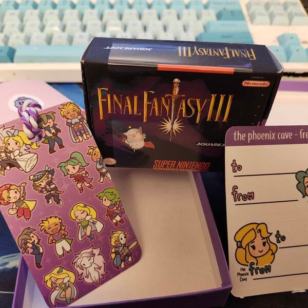 FF6 Terra Locke Edgar Linked Charms SILVER Heart Clasp Final Fantasy 6 ...