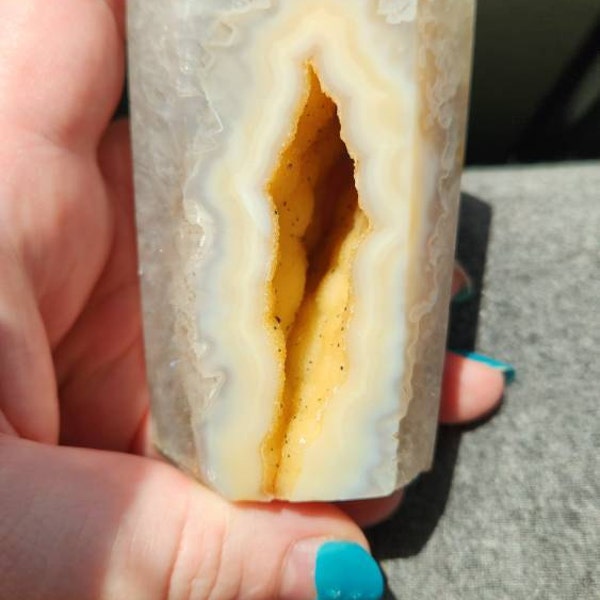 RARE Natural Geode Cut Base - Etsy