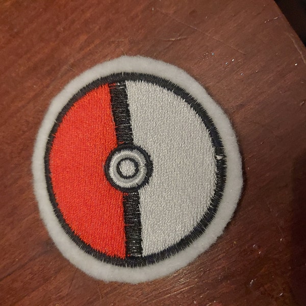 Embroidered Pokemon Pokeball Iron-on Patch - Etsy