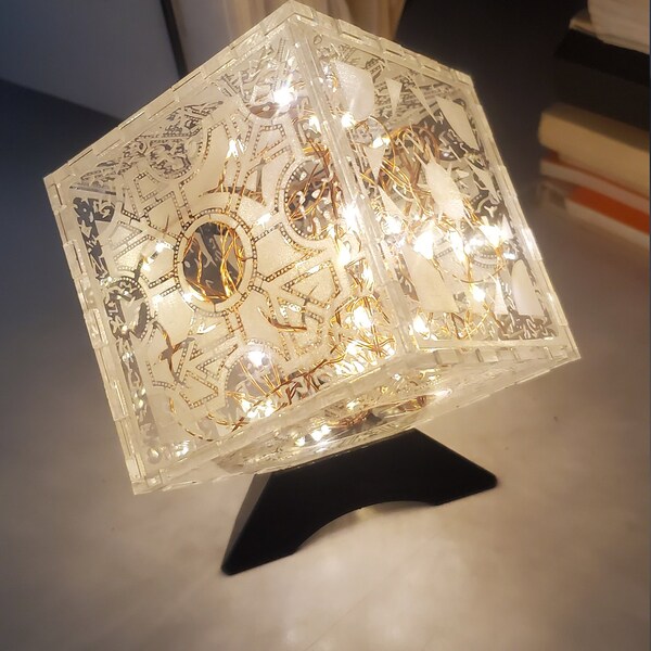 Hellraiser Puzzle Box Laser Engraved Night Light With Stand - Etsy