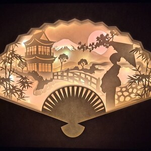 Japan Geisha Paper Cut Light Box Template, Shadow Box, 3D Papercut ...