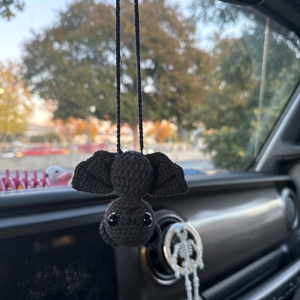 Goth Car Accessory Bat Plush Rear View Mirror Accessory for Women, Men ...