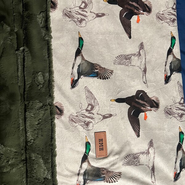 Duck Hunting Baby Blanket Mallard Duck Nursery Crib Bedding Baby Name ...