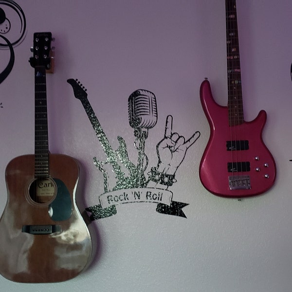 Headphone Vinyl Wall Sticker - Music Art Dj Diecut Weatherproof Decal ...