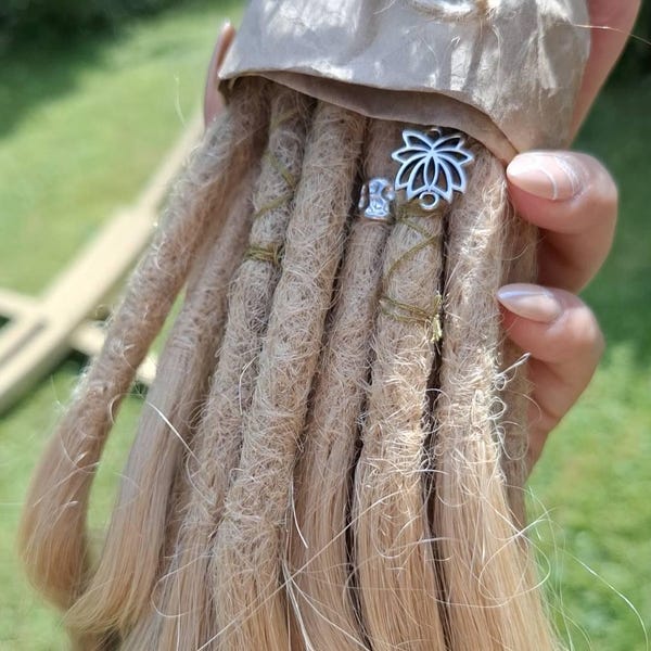 BOHO Dark Brown to Medium Brown Real Human Hair Dreadlocks Extensions ...