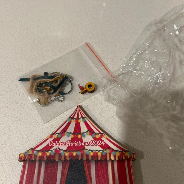 Personalized Circus Tent Ornament, Circus Christmas Ornament Gift ...