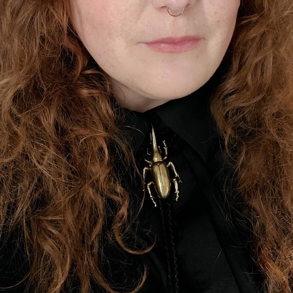 ATLAS Big Bad Beetle Bolos Brass Insect Bolo Tie Jewelry for Men Nature ...