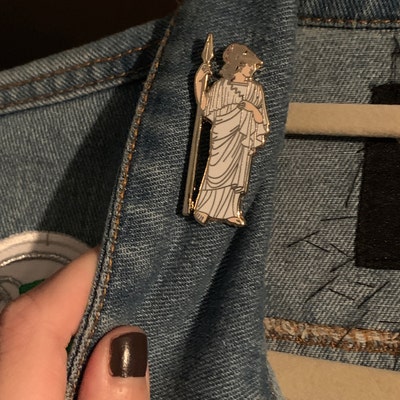 Greek Goddess Athena Enamel Pin - Etsy