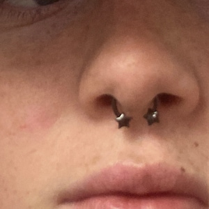 16G Stardust Septum Ring/daith Earring/septum Piercing/cartilage Hoop ...