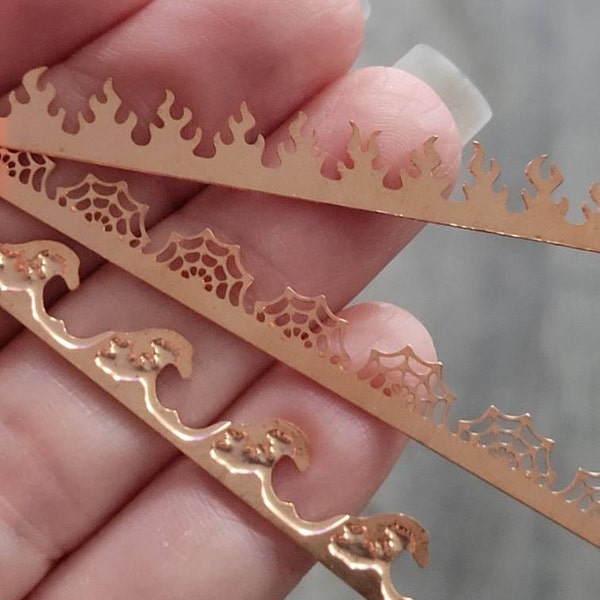 1pc BRASS or COPPER Dragon Scale Decorative Fancy Bezel Gallery Wire - Etsy