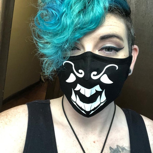 Akali KDA/POPSTAR Uv/ Glow in the Dark MASK, 3 Cotton Layers, Nose Wire ...