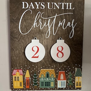 Christmas Countdown Sign, Days Until Christmas Sign, Early Christmas ...