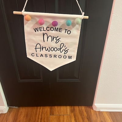Personalized Teacher Door Hanger Boho Teacher Classroom - Etsy