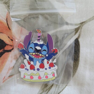 Disney Fantasy Pin Disney Stitch Popping Out of Birthday Cake W/ Candle ...