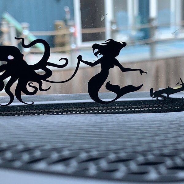 Mermaid’s Octopus Vinyl Decal for 4x4 & Car Windshields. - Etsy