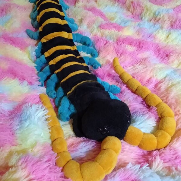 Plush Centipede albino Handmade - Etsy