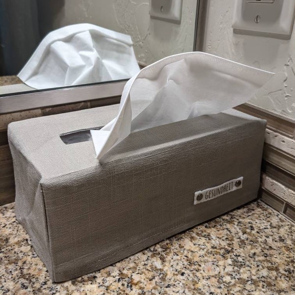 Bless You Tissue Box Cover, Linen, Greystone, Gray, 4.5 X 4.5 X 5 - Etsy