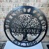 Custom Welcome Family Tree of Life Name Sign - Personalized Metal Wall ...