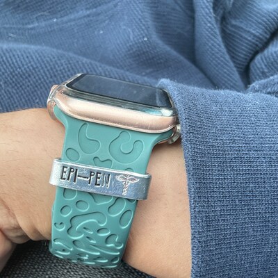 Personalized Medical Alert Watch Band Charm, Medical ID Tag, Smart ...