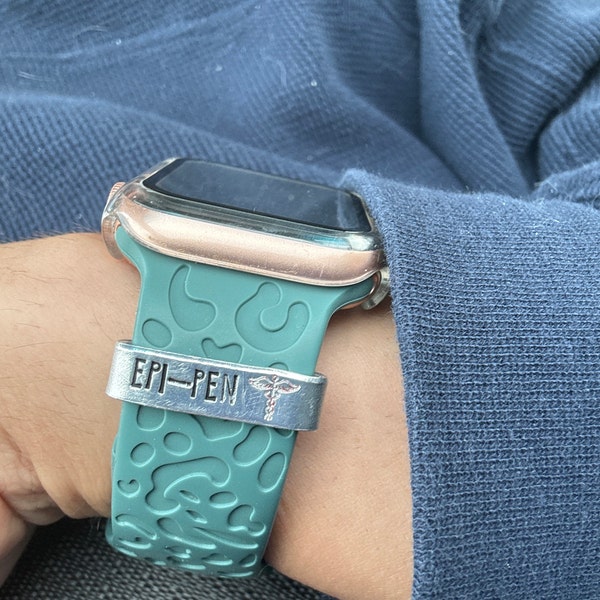 Personalized Medical Alert Watch Band Charm, Medical ID Tag, Smart ...