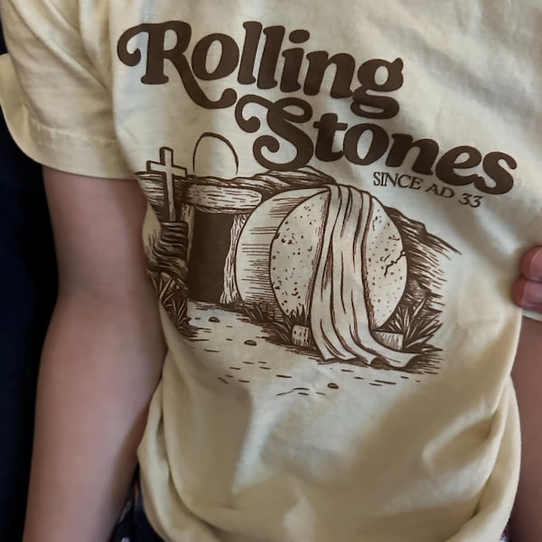Rolled Back the Stone Christian Kids Shirt - Tomb is Empty Since AD 33 ...