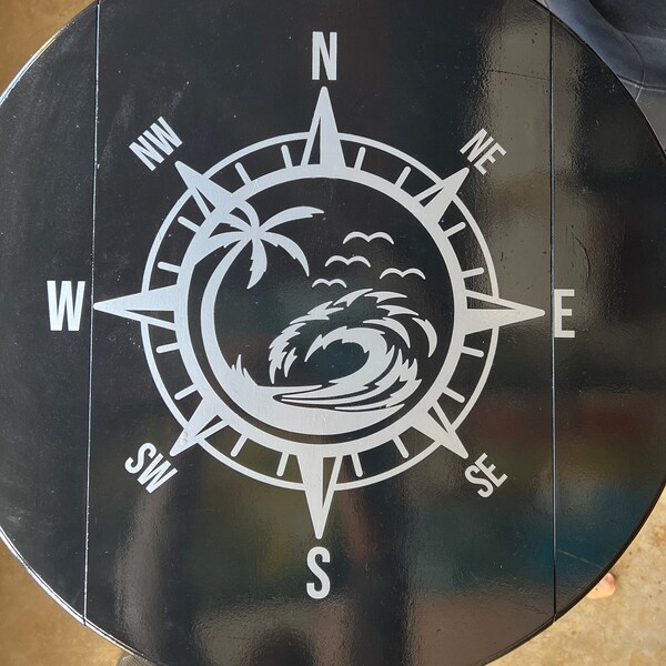 Beach Theme Nautical Compass Vinyl Sticker Hood Decal Fits Jeep ...