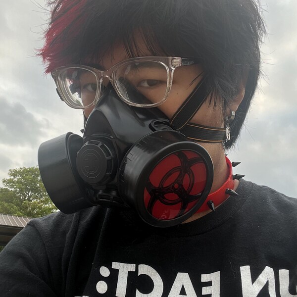 Black Gothic Mask Cyber Gothic Gas Mask E Girl Fashion Masks BIOHAZARD ...