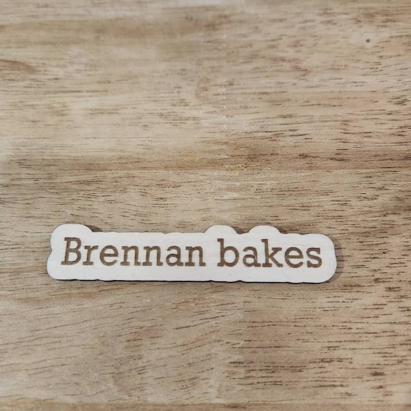 Custom Laser Engraved Wooden Business Name Plaque for Social Media ...