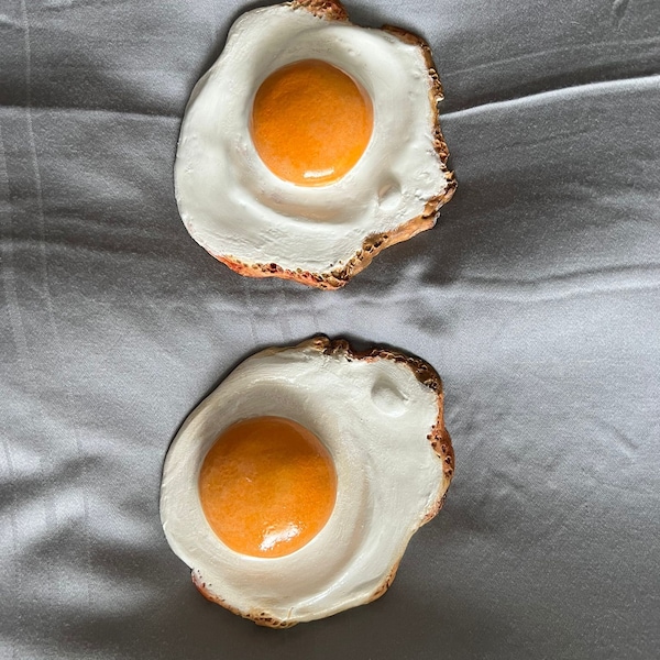 Sculpture, Ceramic Fried Egg, Handmade, Artisan, Pottery, Gift, Food ...