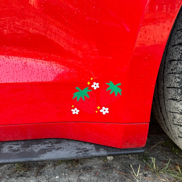Strawberry Vinyl Decal | Strawberry Car Decal | Strawberry Daisy Decal ...
