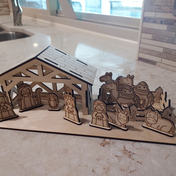 Belén - Regalo de Navidad - Archivos de corte láser - SVG+DXF+PDF+Ai ...